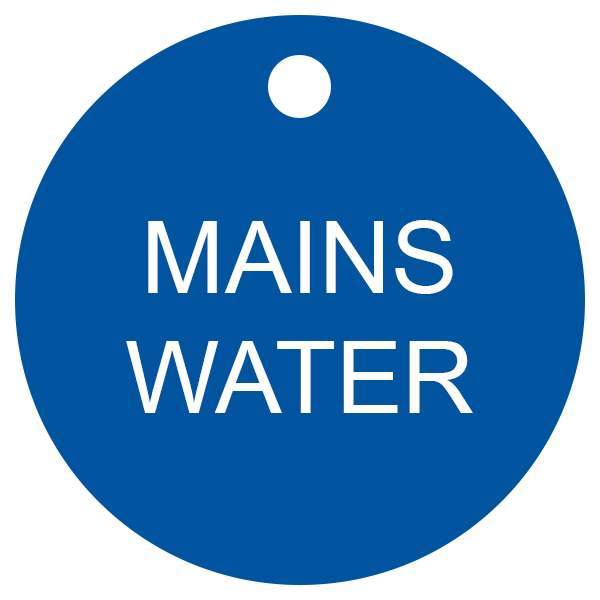 Mains Water Valve Tag – KGN Pillinger