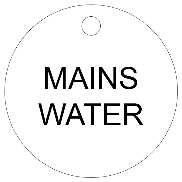 Mains Water Valve Tag – KGN Pillinger